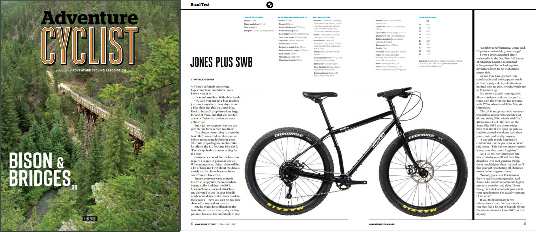 Jones Plus SWB as a Touring Bike – Review in Adventure Cyclist Magazine ...